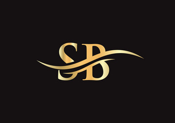Initial monogram letter sb logo design sb Vector Image
