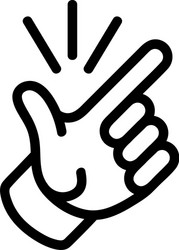 Human cartoon hand showing one finger Royalty Free Vector