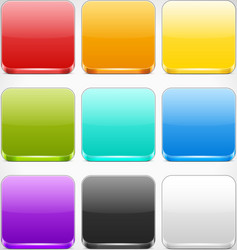 Set of colorful buttons Royalty Free Vector Image