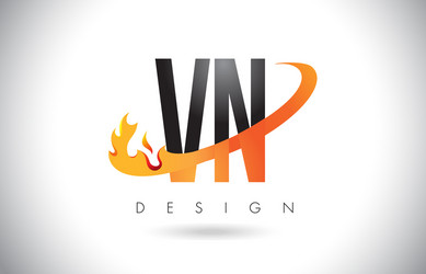 Vn v n letter modern logo design with yellow Vector Image
