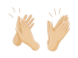 Clap hands cartoon Vector Images & Graphics for Commercial Use ...