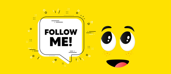 Follow me text special offer sign Royalty Free Vector Image