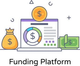 Funding platform Royalty Free Vector Image - VectorStock