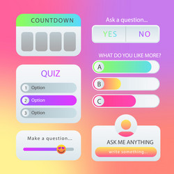 Poll sticker set Royalty Free Vector Image - VectorStock