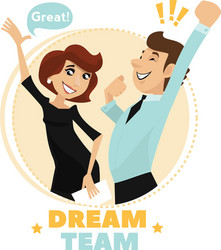 Business characters dream team Royalty Free Vector Image