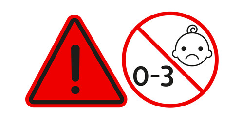 Choking hazard warning sign Royalty Free Vector Image