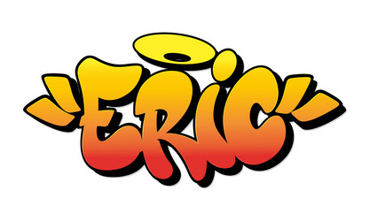 Best dad ever tag graffiti style label lettering Vector Image