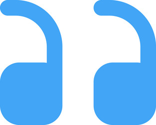 Closing inverted quotation bracket mark used Vector Image