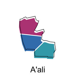 Map of al hidd colorful modern design template Vector Image
