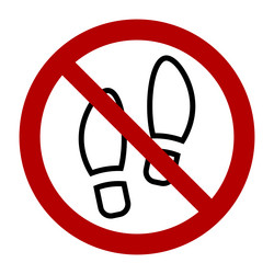 No entry stop pedestrian symbol prohibition sign Vector Image