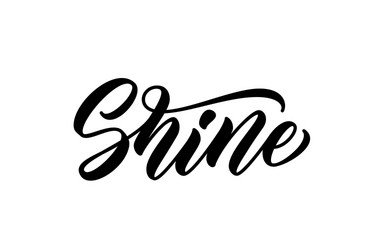 Handwritten word shine Royalty Free Vector Image