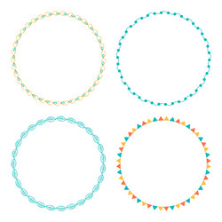 Decorative round frames for congratulations Vector Image