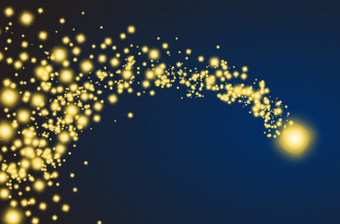 Falling stars on transparent background space Vector Image