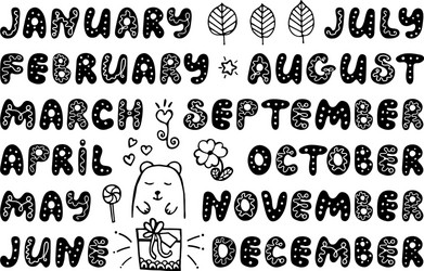 Months Name Vector Images (over 1,300)