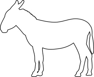 Isolated contour donkeys sketch Royalty Free Vector Image