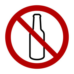 No beer symbol prohibition sign flat isolated Vector Image