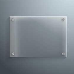 Realistic horizontal transparent glass frame Vector Image