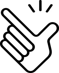 Shap finger icon pointer isolated Royalty Free Vector Image