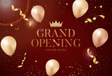 Grand opening congratulation background card Vector Image