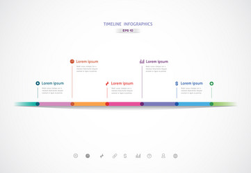 Timeline infographics with points Royalty Free Vector Image