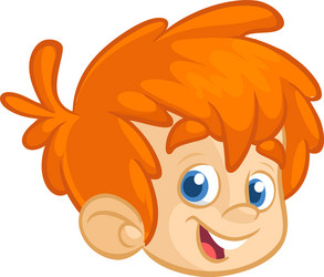 Cartoon small blond boy head Royalty Free Vector Image
