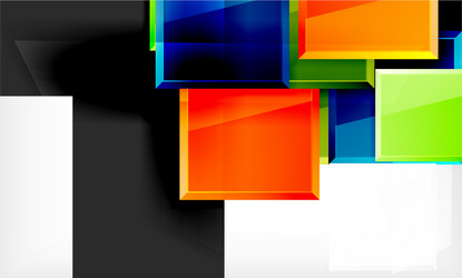 Colorful square and rectangle blocks background Vector Image