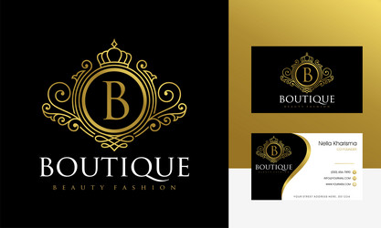 Luxury logo design template Royalty Free Vector Image
