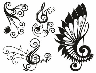 Music notes Royalty Free Vector Image - VectorStock