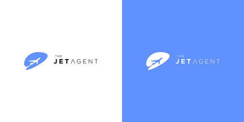 Jet airplane logo design simple and modern 4 Vector Image