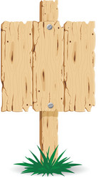 Old wooden double direction sign Royalty Free Vector Image