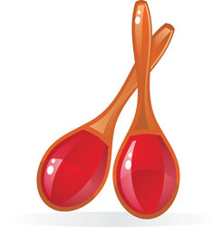 Musical instrument rumba shakers Royalty Free Vector Image