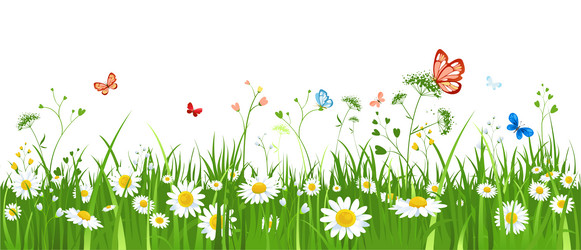 Cartoon spring landscape Royalty Free Vector Image