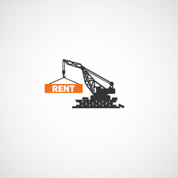 Building crane service logo Royalty Free Vector Image