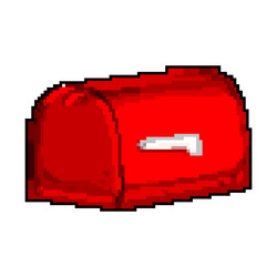 Postbox mailbox letter game pixel art Royalty Free Vector
