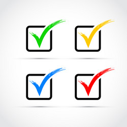 Red tick icon Royalty Free Vector Image - VectorStock