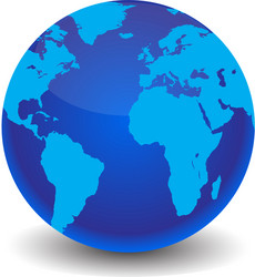 Isolated earth on white background Royalty Free Vector Image