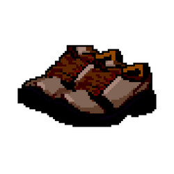 Modern man shoes game pixel art Royalty Free Vector Image