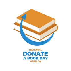 National donate a book day poster Royalty Free Vector Image