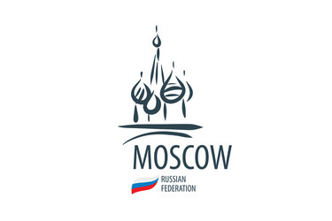 Russia sign drawn hand on a white Royalty Free Vector Image
