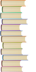 Books stack or pile flat Royalty Free Vector Image
