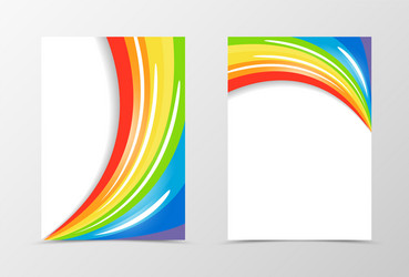 Rainbow flyer template design Royalty Free Vector Image