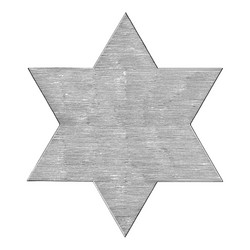 Six pointed star hand draw vintage style black Vector Image