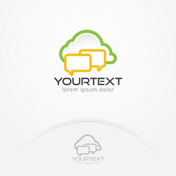 Message cloud logo Royalty Free Vector Image - VectorStock