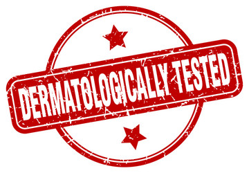 Dermatologically tested stamp dermatologically Vector Image