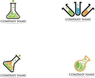 Lab exploration banner on white background Vector Image