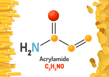 Acrylamide chemical formula organic compound Vector Image