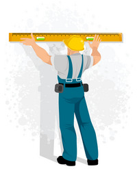 Builder laying tile Royalty Free Vector Image - VectorStock