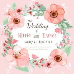 Flower invitation card Royalty Free Vector Image