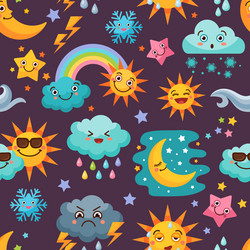 Set isolated elements baby weather Royalty Free Vector Image