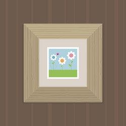 Wooden picture frame Royalty Free Vector Image